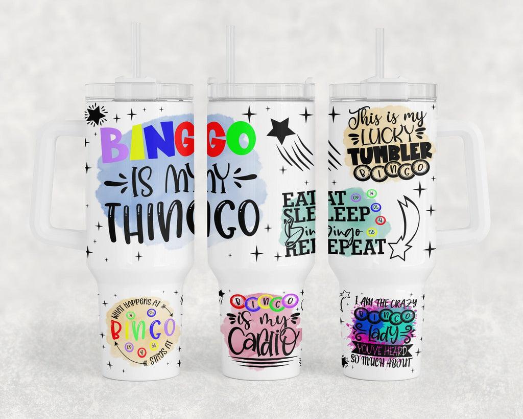 Bingo 40oz Tumbler Wrap, Bingo Quotes 40oz Quencher Tumbler Sublimation ...