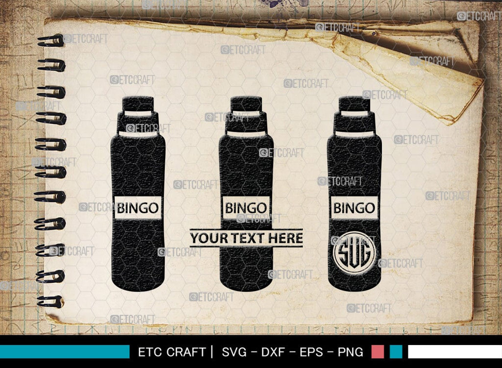 Bingo Monogram, Bingo Silhouette, Bingo SVG, Bingo Card Svg, Bingo ...