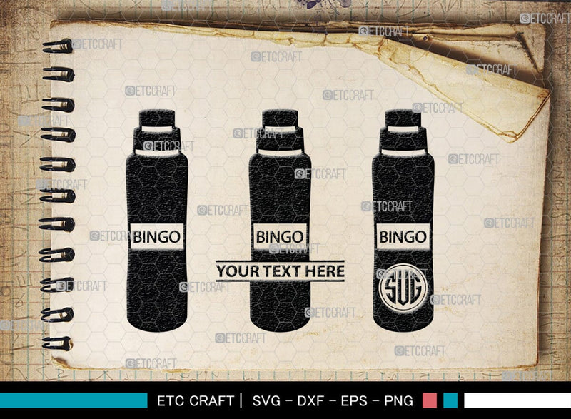 Bingo Monogram, Bingo Silhouette, Bingo SVG, Bingo Card Svg, Bingo ...