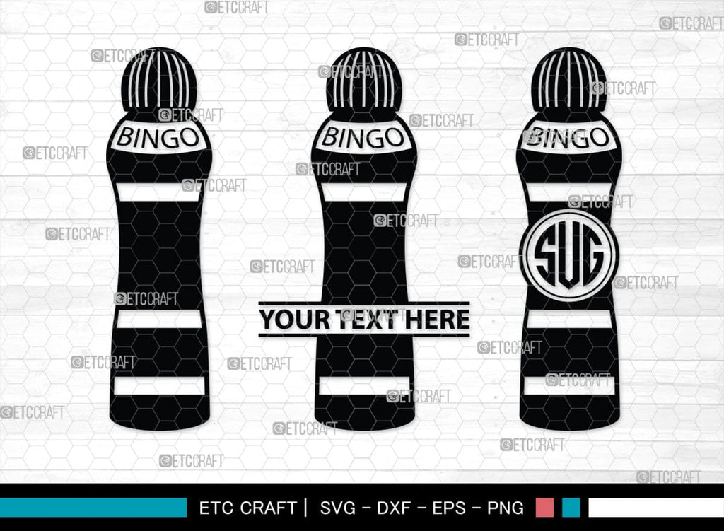 Bingo Monogram, Bingo Silhouette, Bingo SVG, Bingo Card Svg, Bingo ...