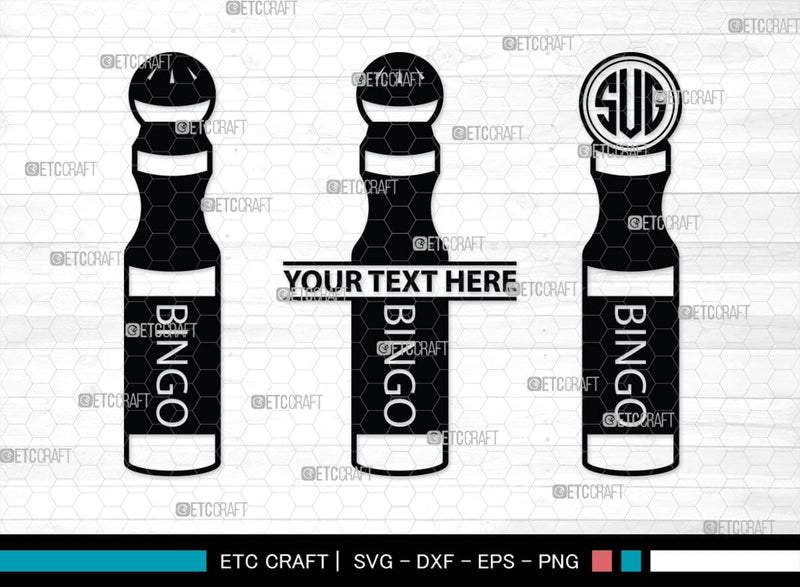 Bingo Monogram, Bingo Silhouette, Bingo SVG, Bingo Card Svg, Bingo ...