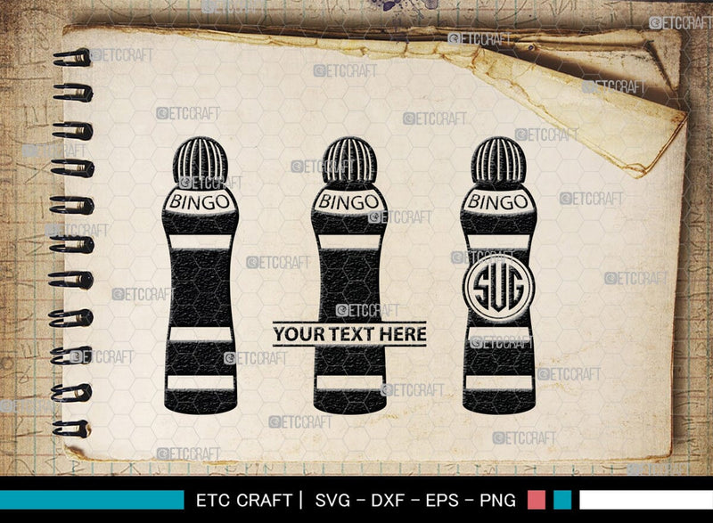 Bingo Monogram, Bingo Silhouette, Bingo SVG, Bingo Card Svg, Bingo ...