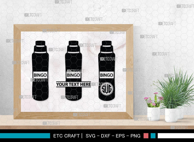 Bingo Monogram, Bingo Silhouette, Bingo SVG, Bingo Card Svg, Bingo ...