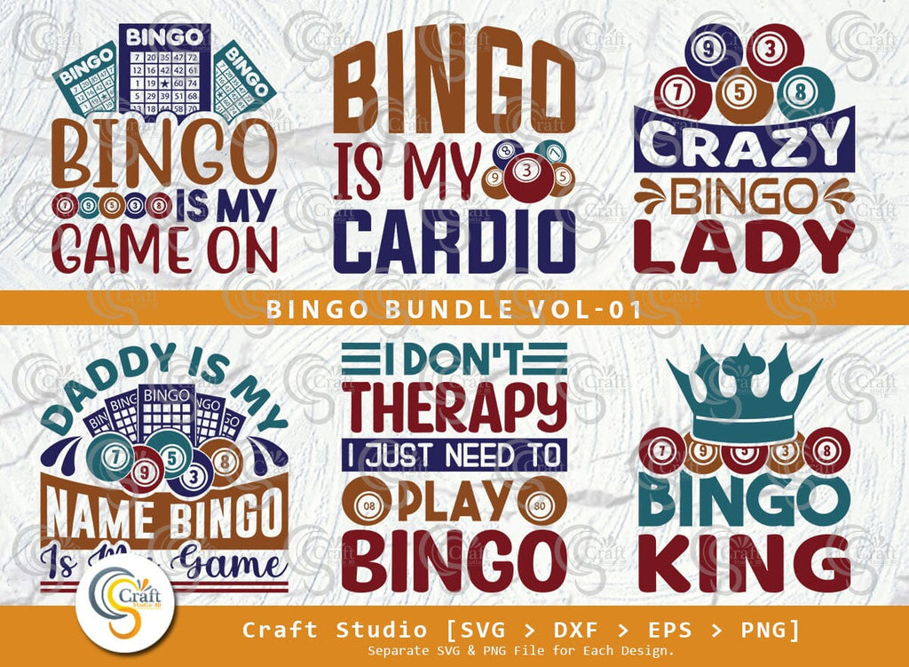 Bingo SVG Bundle, Bingo gift Svg, Bingo Games Svg, Crazy Bingo Svg ...