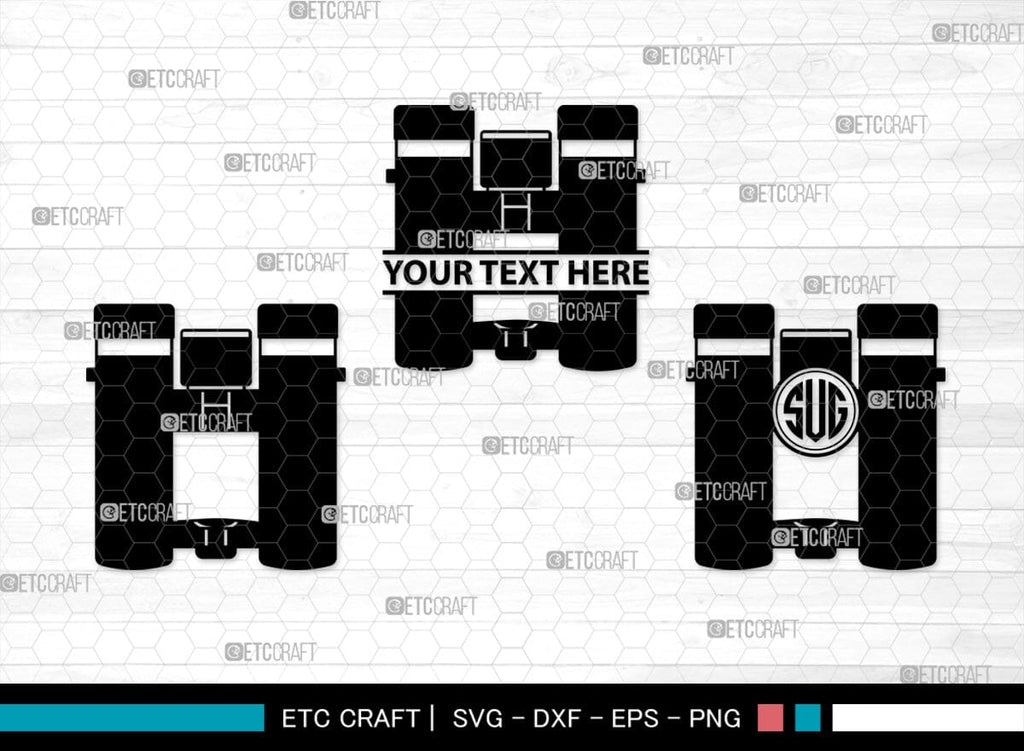 Binoculars Monogram, Binocular Silhouette, Binocular SVG, Eye Spy Svg ...