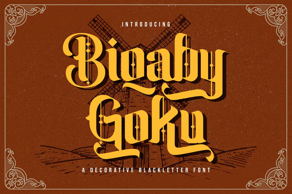 Biqaby Goku - Blackletter Font - So Fontsy