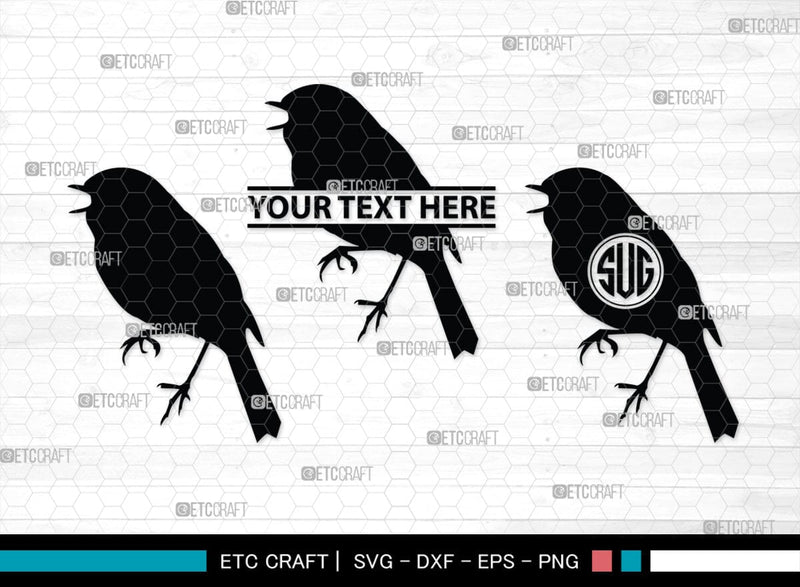 Bird Monogram, Bird Silhouette, Bird SVG, Parrot Svg, Sparrow Svg ...