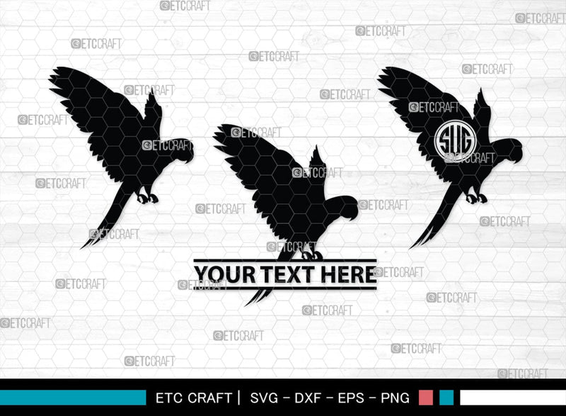 Bird Monogram, Bird Silhouette, Bird SVG, Parrot Svg, Sparrow Svg ...