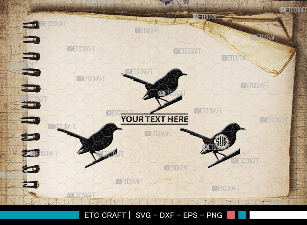 Bird Monogram, Bird Silhouette, Bird SVG, Parrot Svg, Sparrow Svg ...