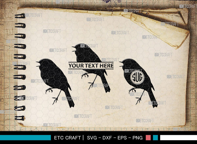 Bird Monogram, Bird Silhouette, Bird SVG, Parrot Svg, Sparrow Svg ...