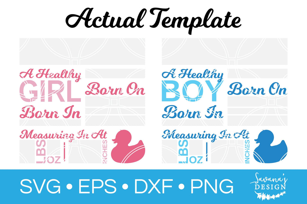 Birth Stats SVG - So Fontsy