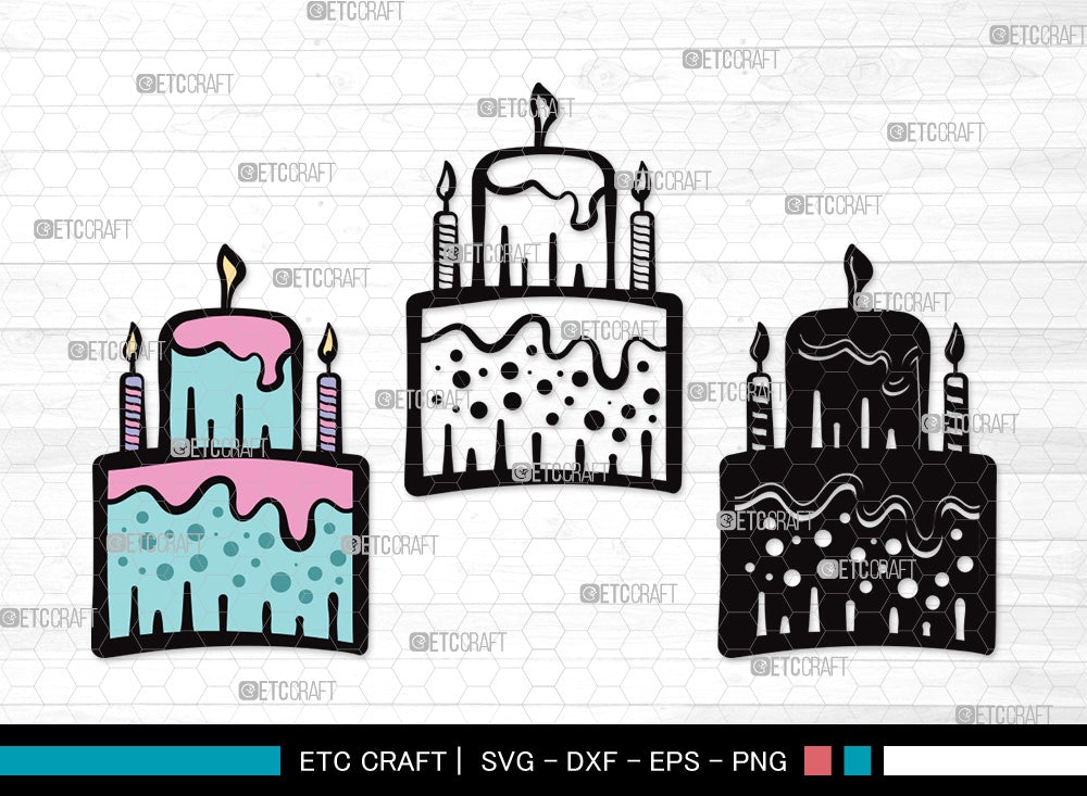 Birthday Cake SVG Cut File | Birthday Cake Svg | Cupcake Svg | candle ...