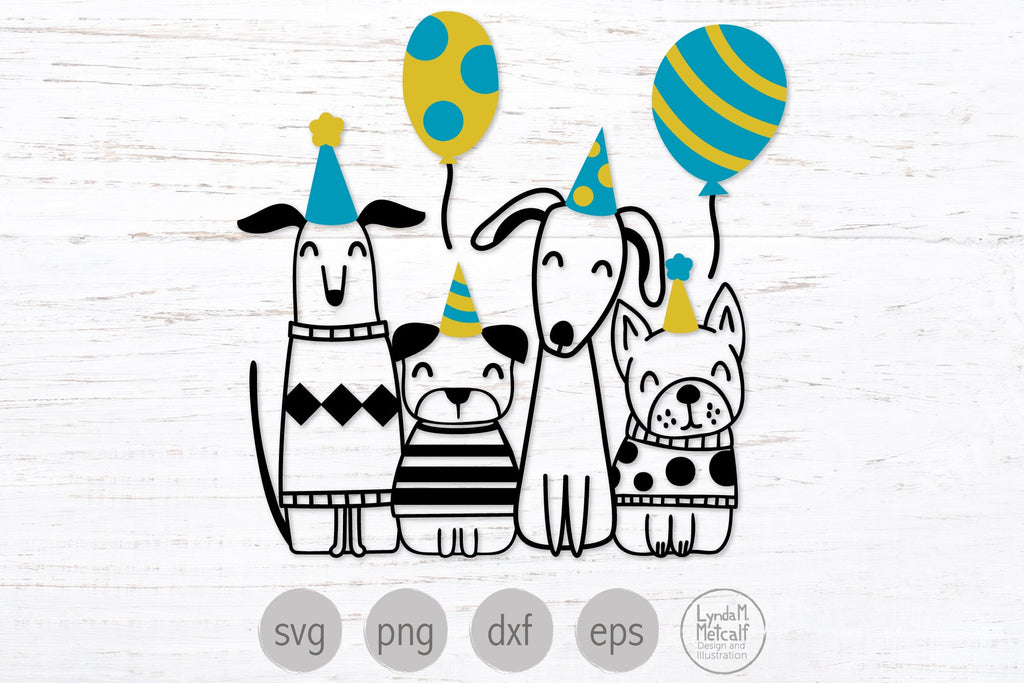 Birthday Dogs Svg, Birthday Svg, Dog Svg - So Fontsy