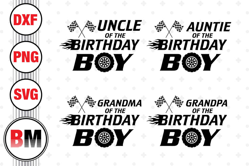 Birthday Family Racing SVG, PNG, DXF Files - So Fontsy
