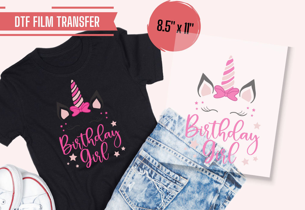 Birthday Girl Unicorn DTF Transfer - So Fontsy