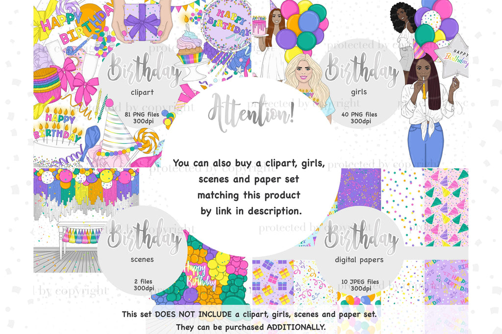 Birthday Glitter Texture | Sparkle Digital Paper - So Fontsy