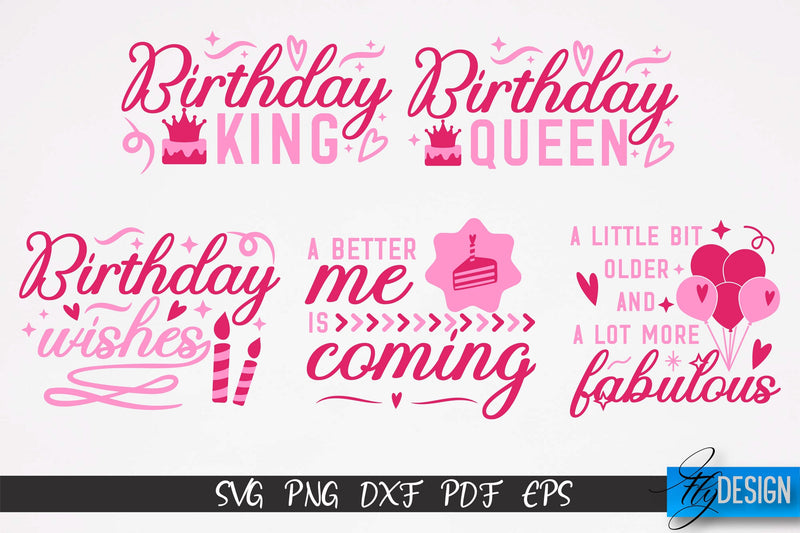 Birthday SVG Bundle | Happy Birthday Quotes SVG Design | Happy Days SVG ...