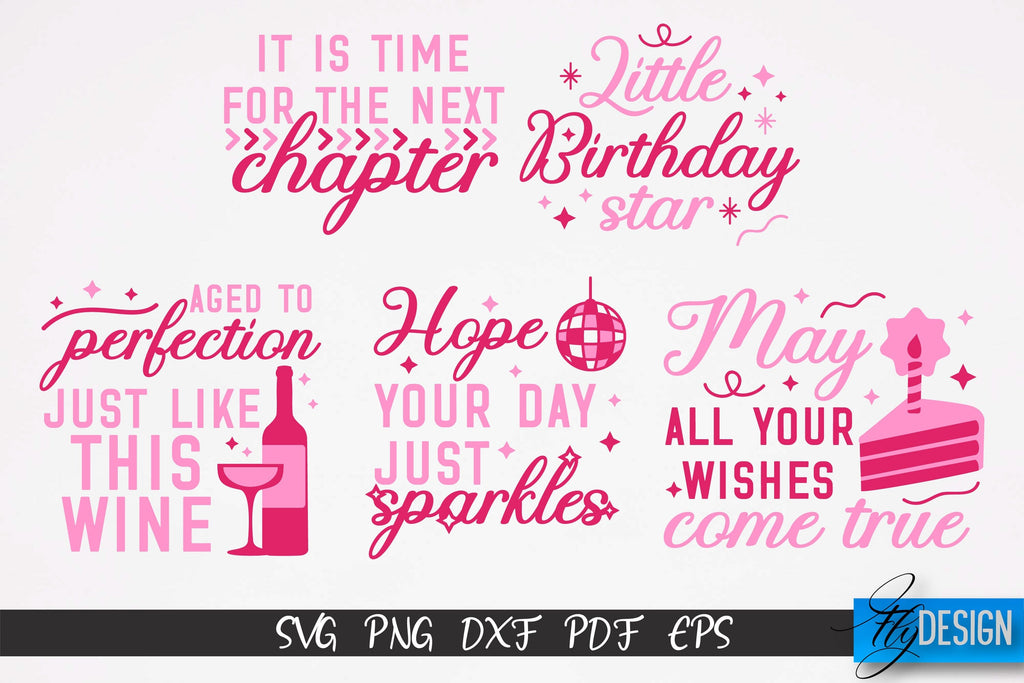Birthday SVG Bundle | Happy Birthday Quotes SVG Design | Happy Days SVG ...