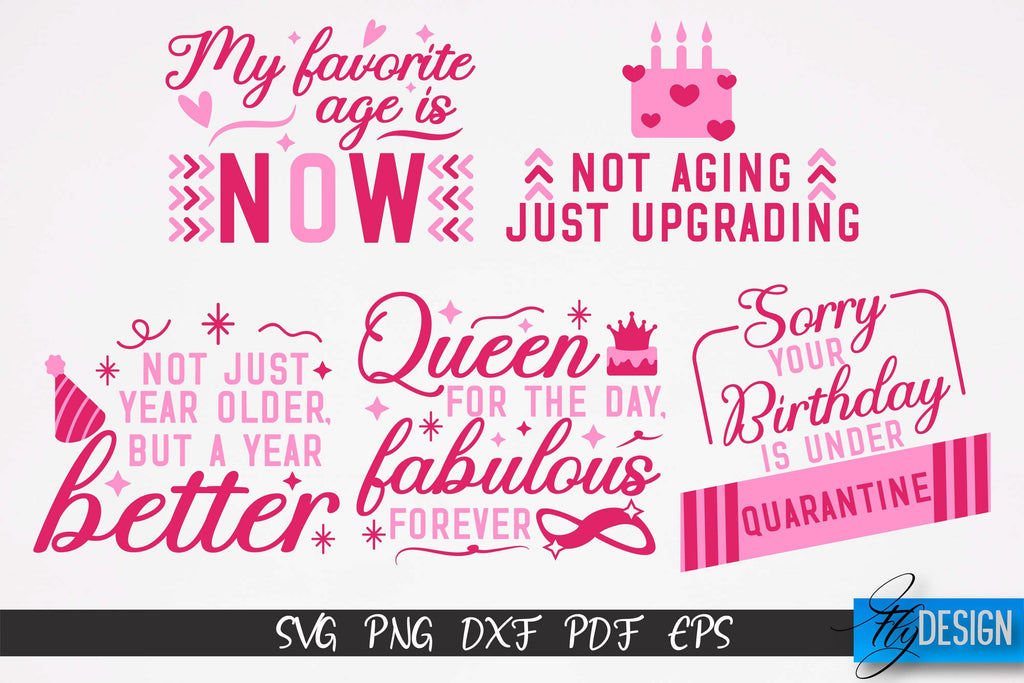 Birthday SVG Bundle | Happy Birthday Quotes SVG Design | Happy Days SVG ...