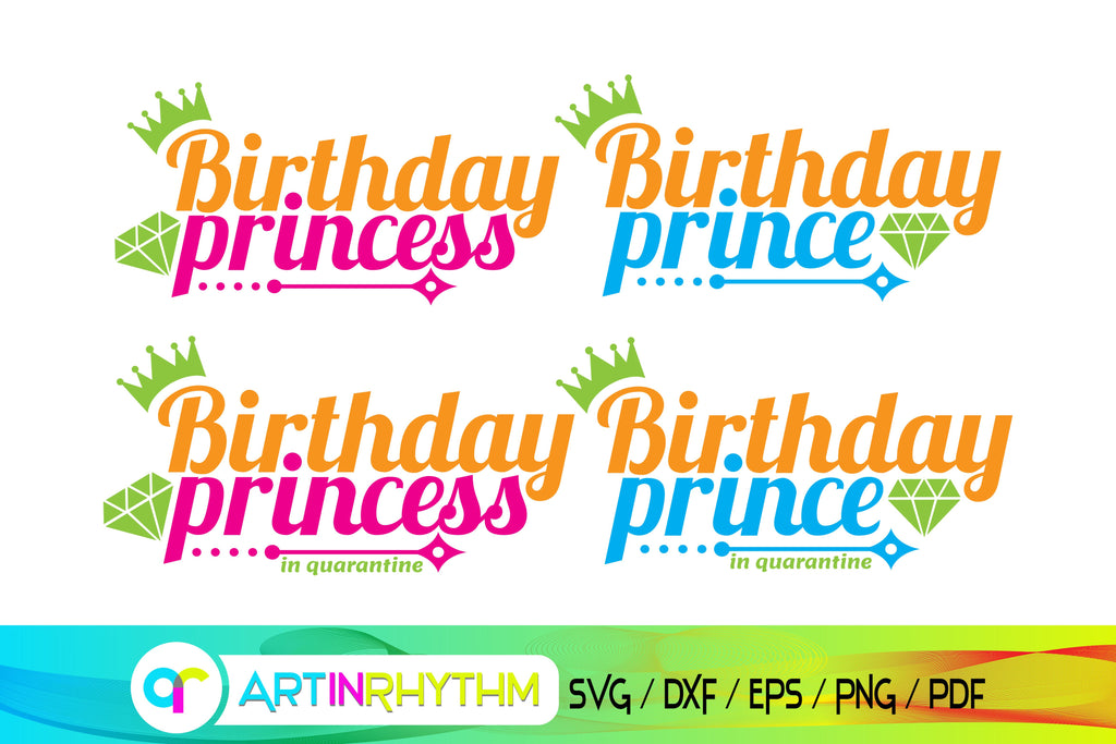 birthday svg bundle, princess svg, prince svg - So Fontsy
