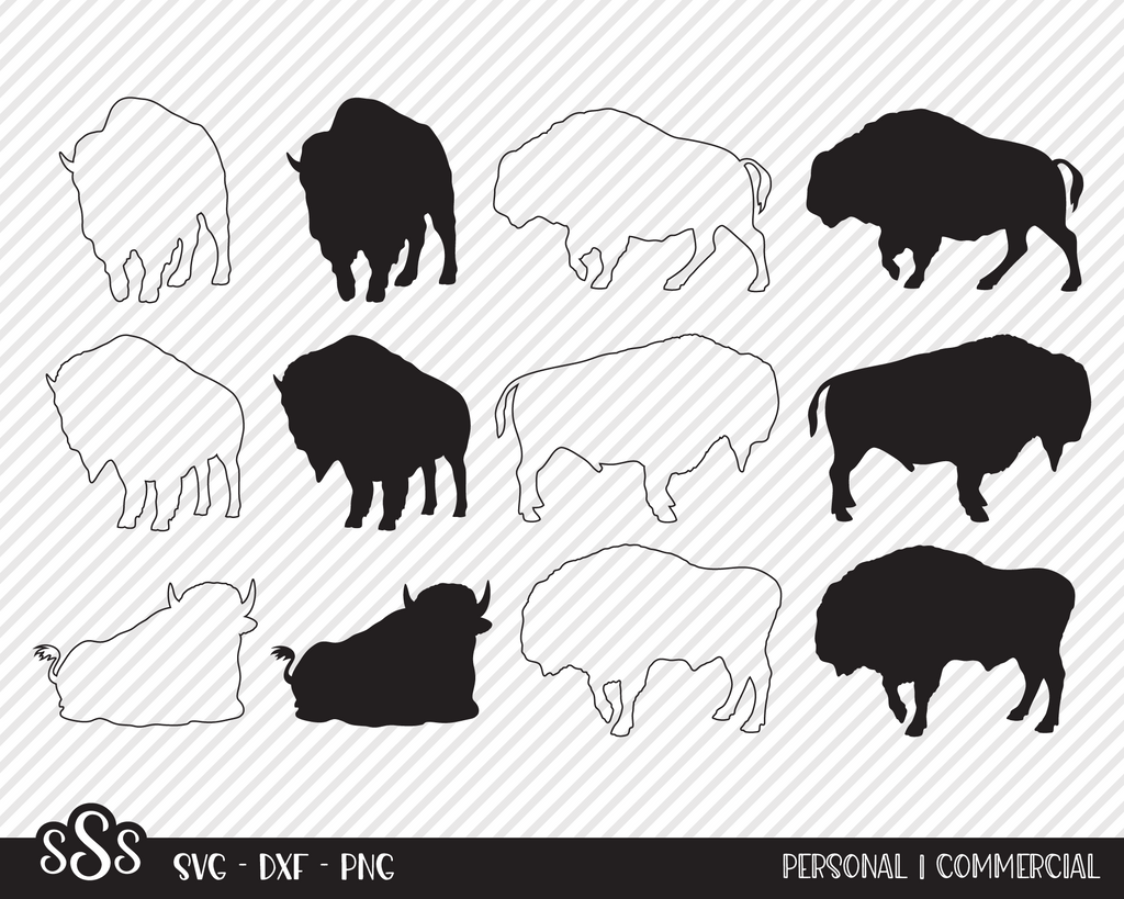 Bison Bundle | Outdoor SVG - So Fontsy