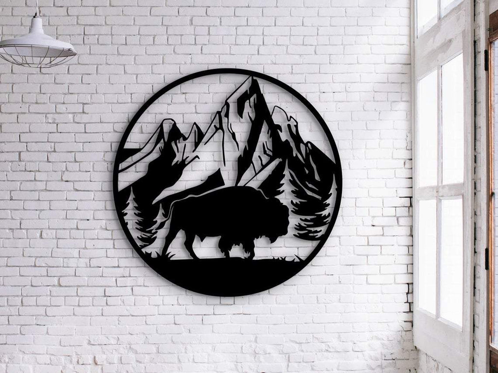 Bison svg, dxf files for plasma, buffalo svg, mountain svg, western svg ...