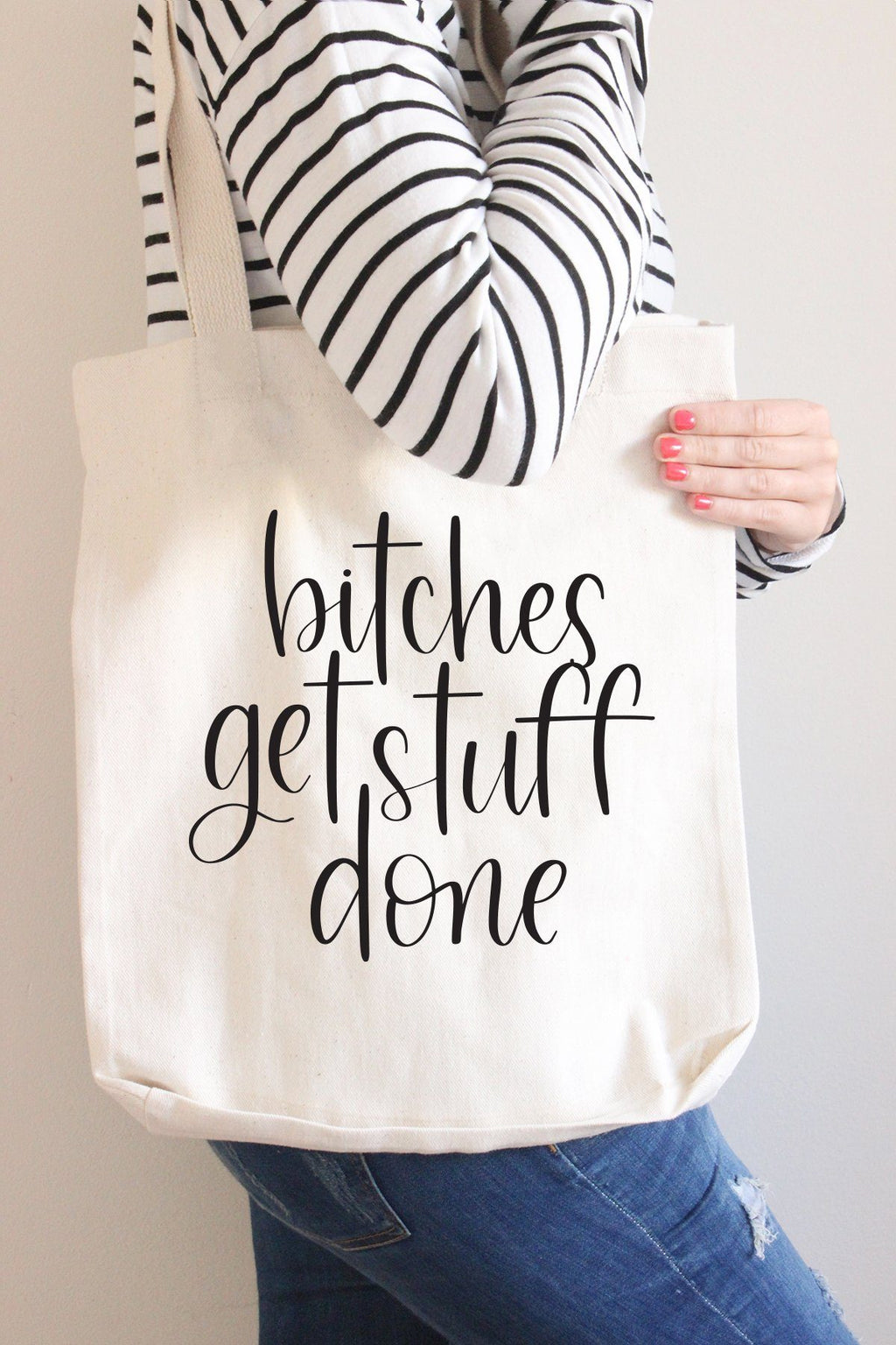 Bitches Get Stuff Done Hand Lettered Cut File SVG PNG DXF - So Fontsy