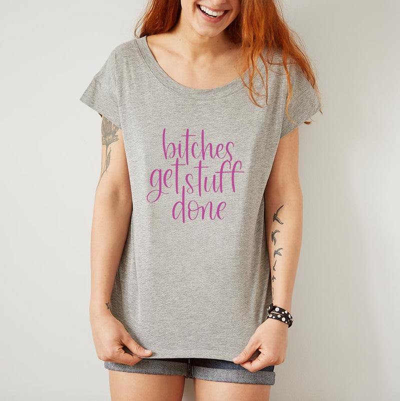 Bitches Get Stuff Done Hand Lettered Cut File SVG PNG DXF - So Fontsy