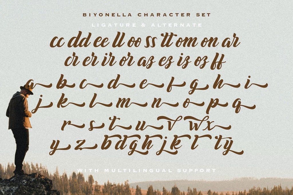 Biyonella - Retro Bold Script Font - So Fontsy