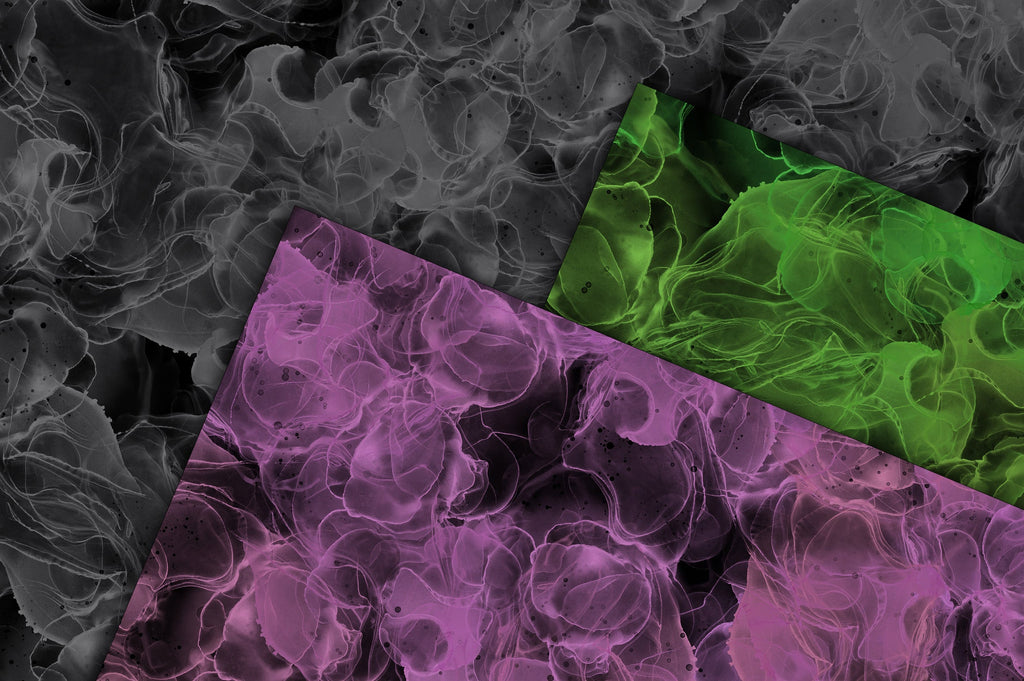 Black Alcohol Ink Digital Papers - So Fontsy