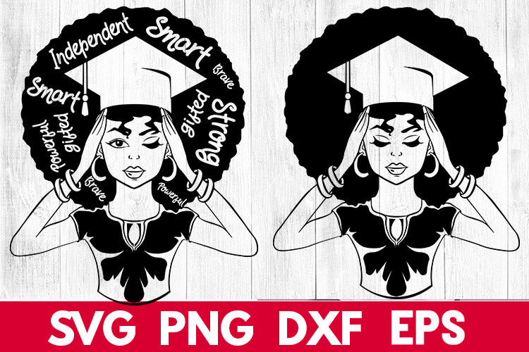 Black Girl Graduate Svg - So Fontsy