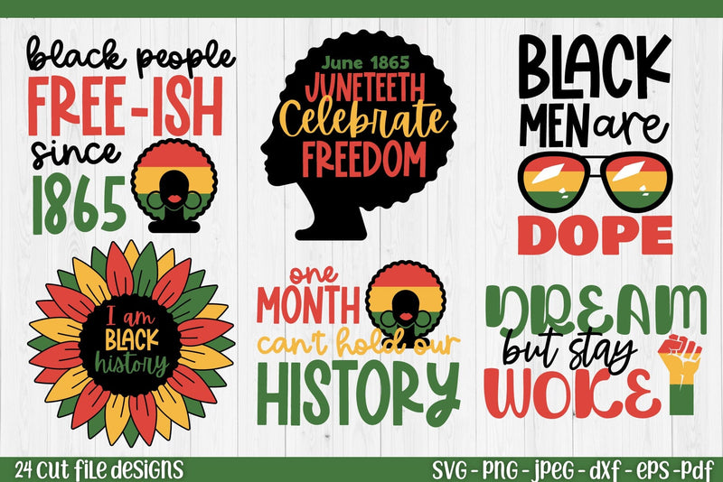 Black History Month SVG Bundle | Juneteenth SVG Cut File - So Fontsy