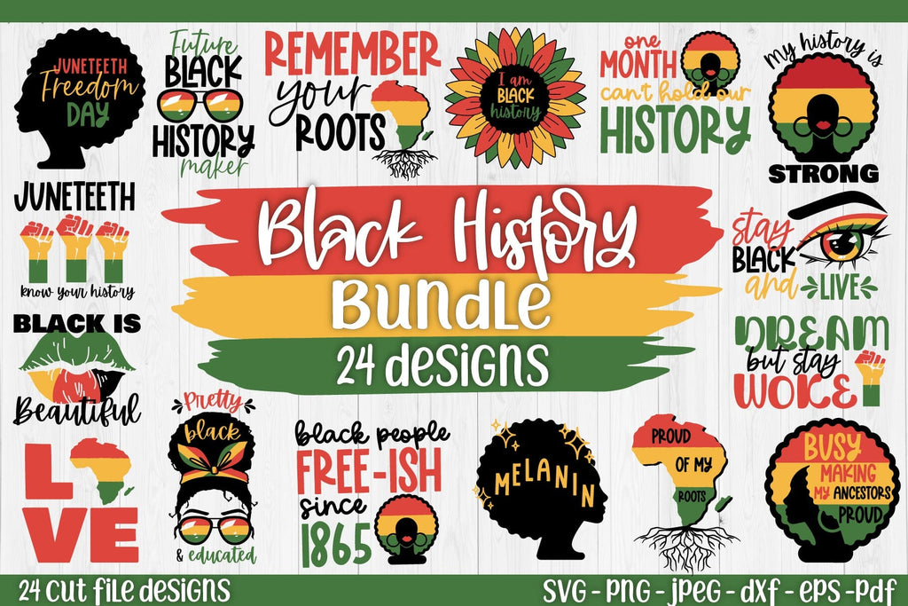 Black History Month SVG Bundle | Juneteenth SVG Cut File - So Fontsy