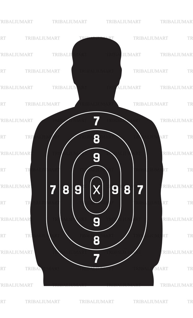 Black human target. Cut files for Cricut. Clip Art (eps, svg, pdf, png ...