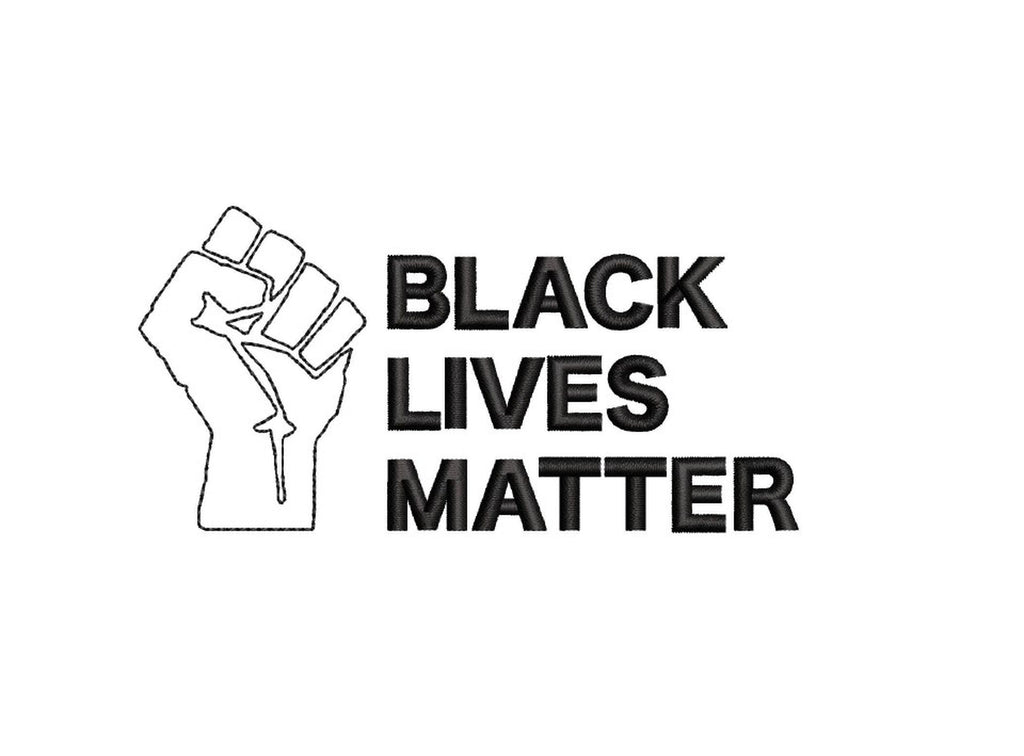 Black Lives Matter Machine Embroidery Design, 5 Sizes - So Fontsy