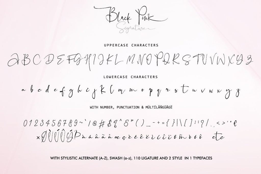 Black Pink Signature - So Fontsy