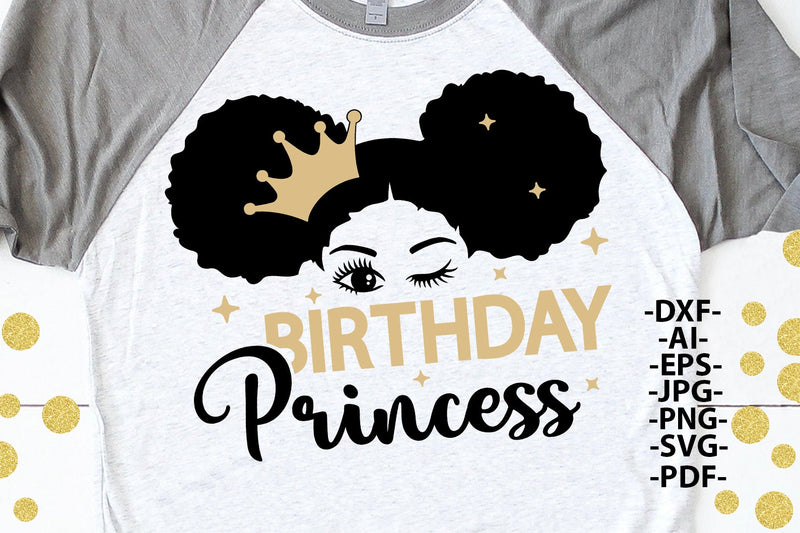 Black Princess Girl, Crown, Birthday Princess, Black Girl Svg, Princess ...