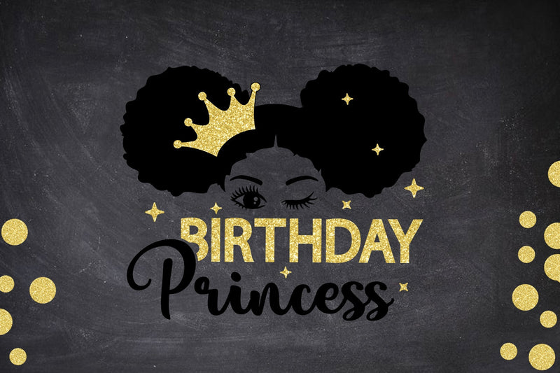 Black Princess Girl, Crown, Birthday Princess, Black Girl Svg, Princess ...