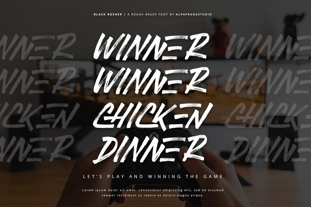 Black Rusher - Brush Font - So Fontsy