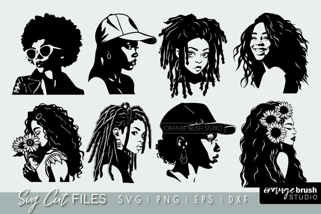Black Women SVG Bundle | African American Woman SVG Designs - So Fontsy