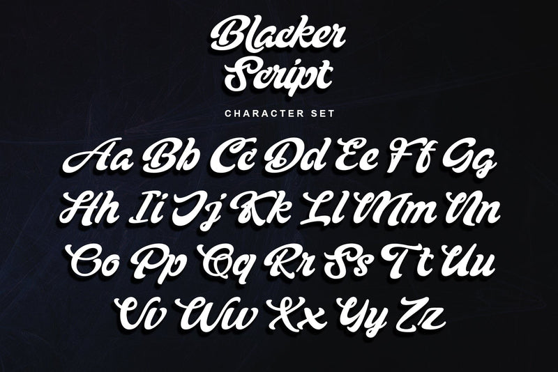 Blacker Script - So Fontsy