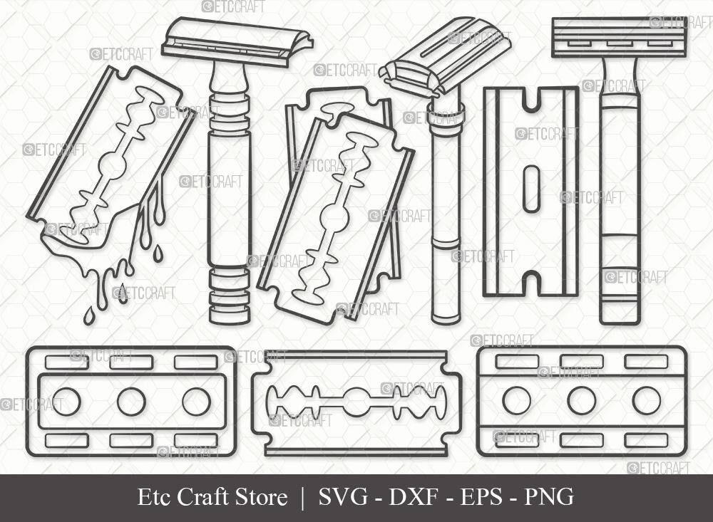 Blade Razor Outline SVG Cut File | Blade Razor SVG | Blade Svg | Razor ...