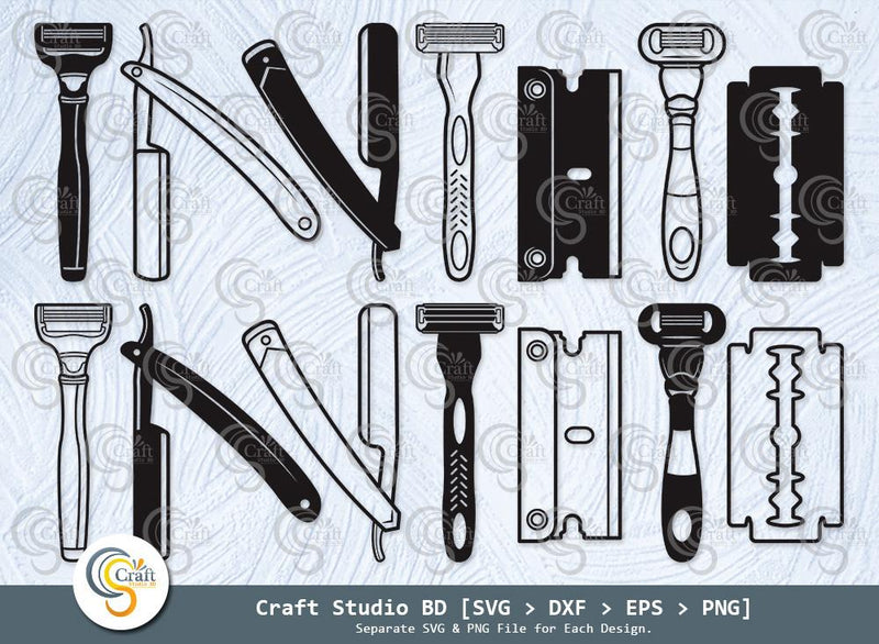 Blade Razor Silhouette, Barber Shop Svg, Straight Razor Svg, Barber ...