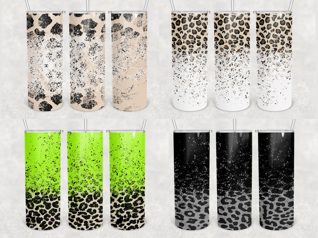 Bleached Spots Bundle Leopard Print 20oz sublimation design tumbler ...