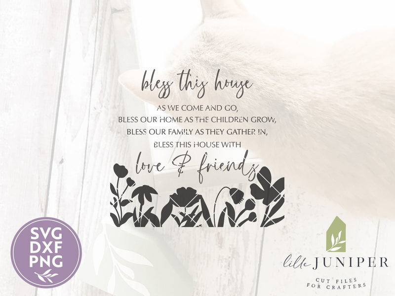 Bless This House SVG | Christian SVG | Farmhouse Sign Design - So Fontsy