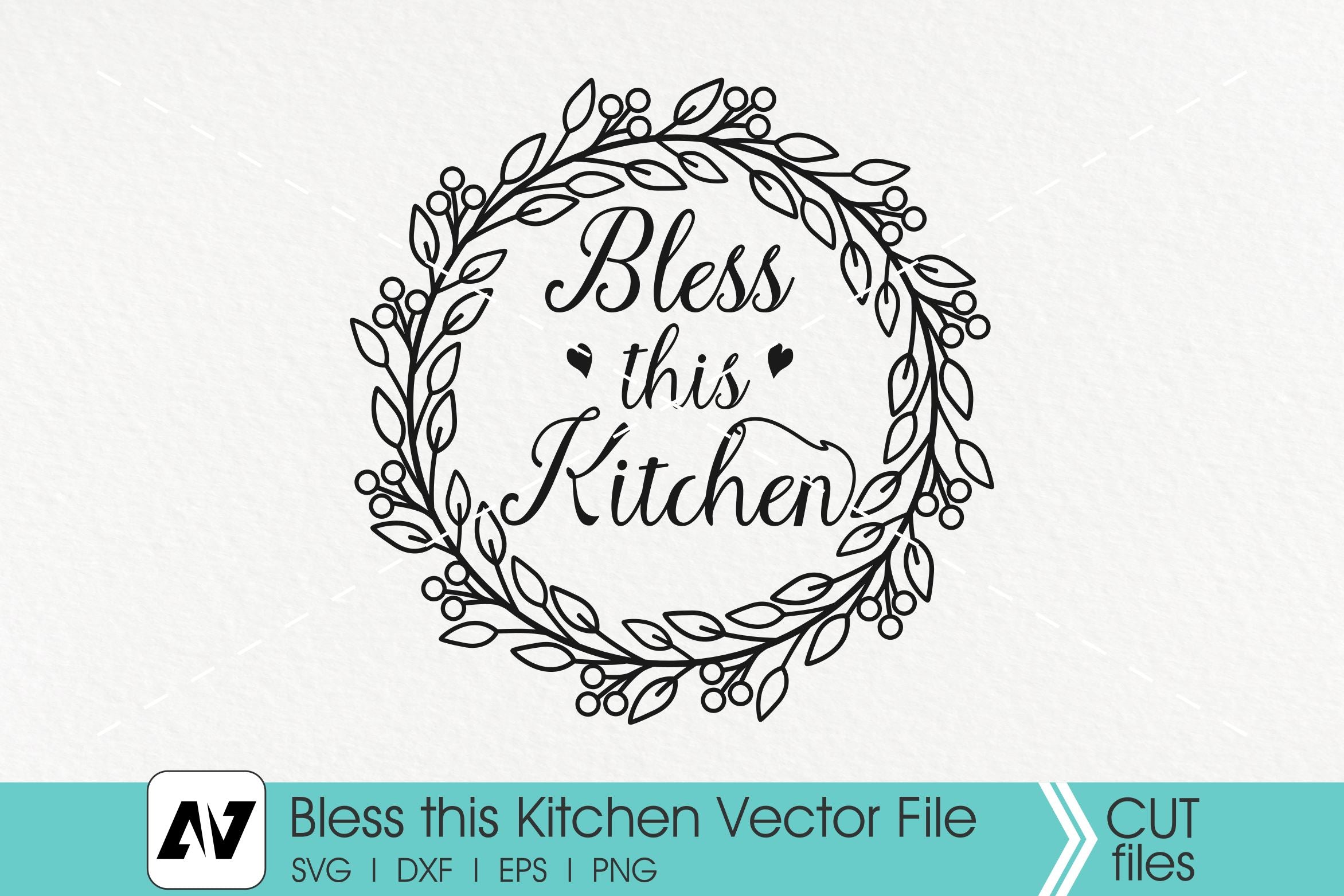 Bless this Kitchen Svg, Kitchen Svg, Kitchen Sign Svg - So Fontsy