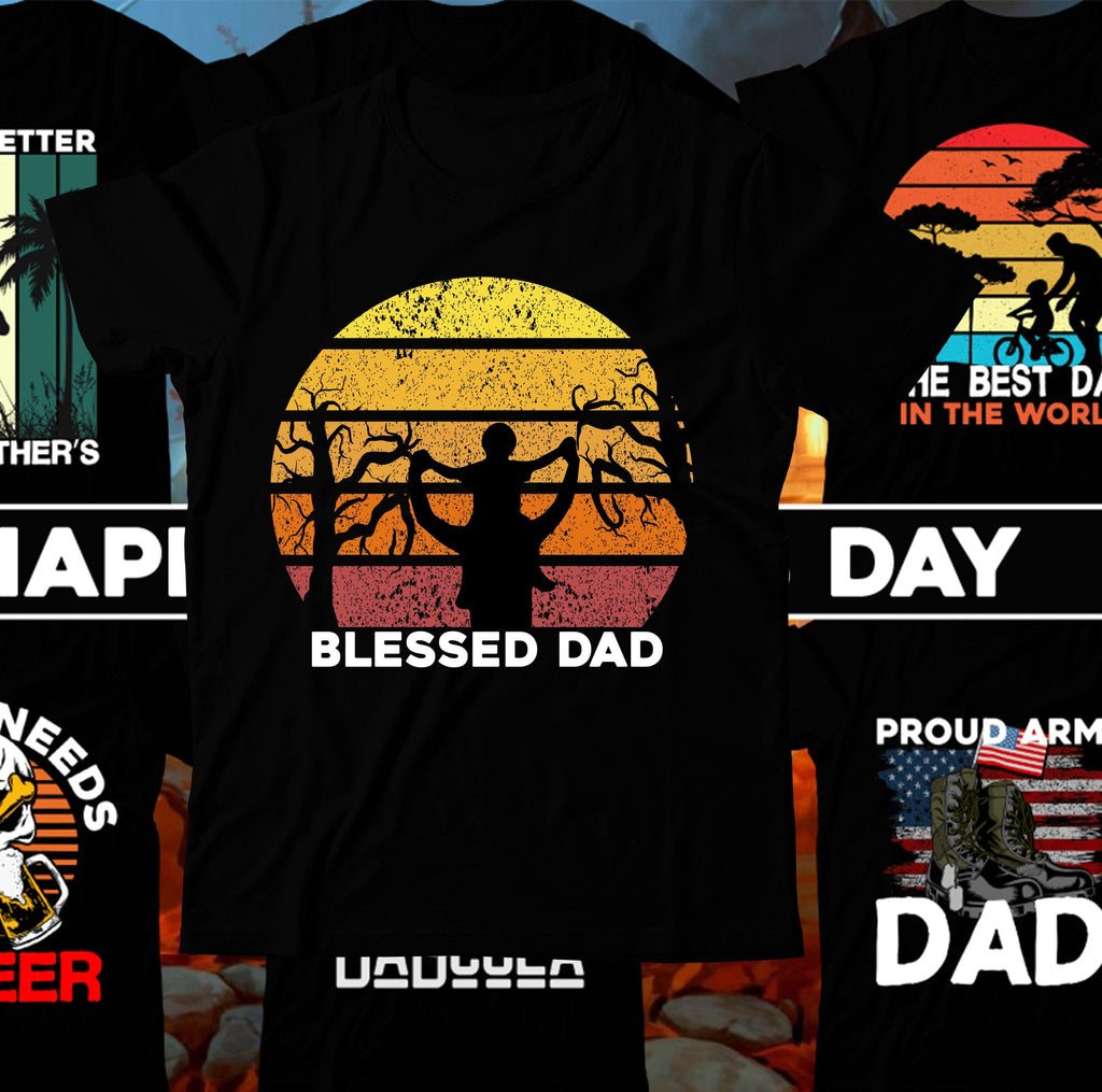 Blessed Dad SVG Design, Blessed Dad SVG Cut File, Father's Day SVG ...