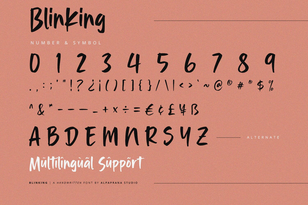 Blinking - Handwritten Font - So Fontsy