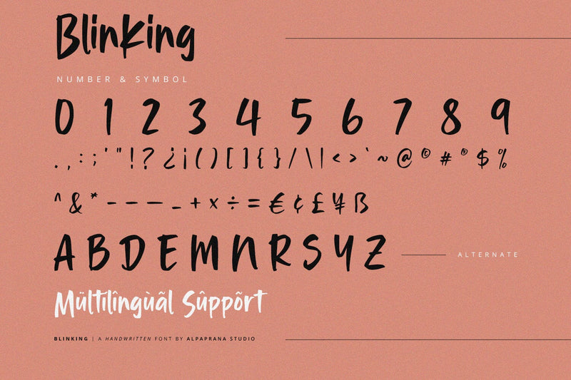Blinking - Handwritten Font - So Fontsy