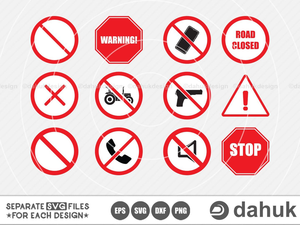 Blocked Sign svg file, Banned Sign, No Sighn, Forbidden, No Symbol svg ...
